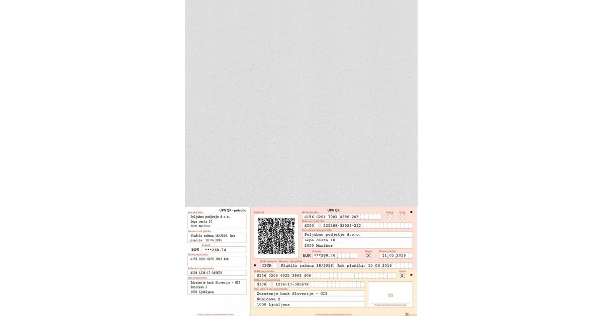 Obrazec upn qr dvojna perforacija 1/15 p.spodaj